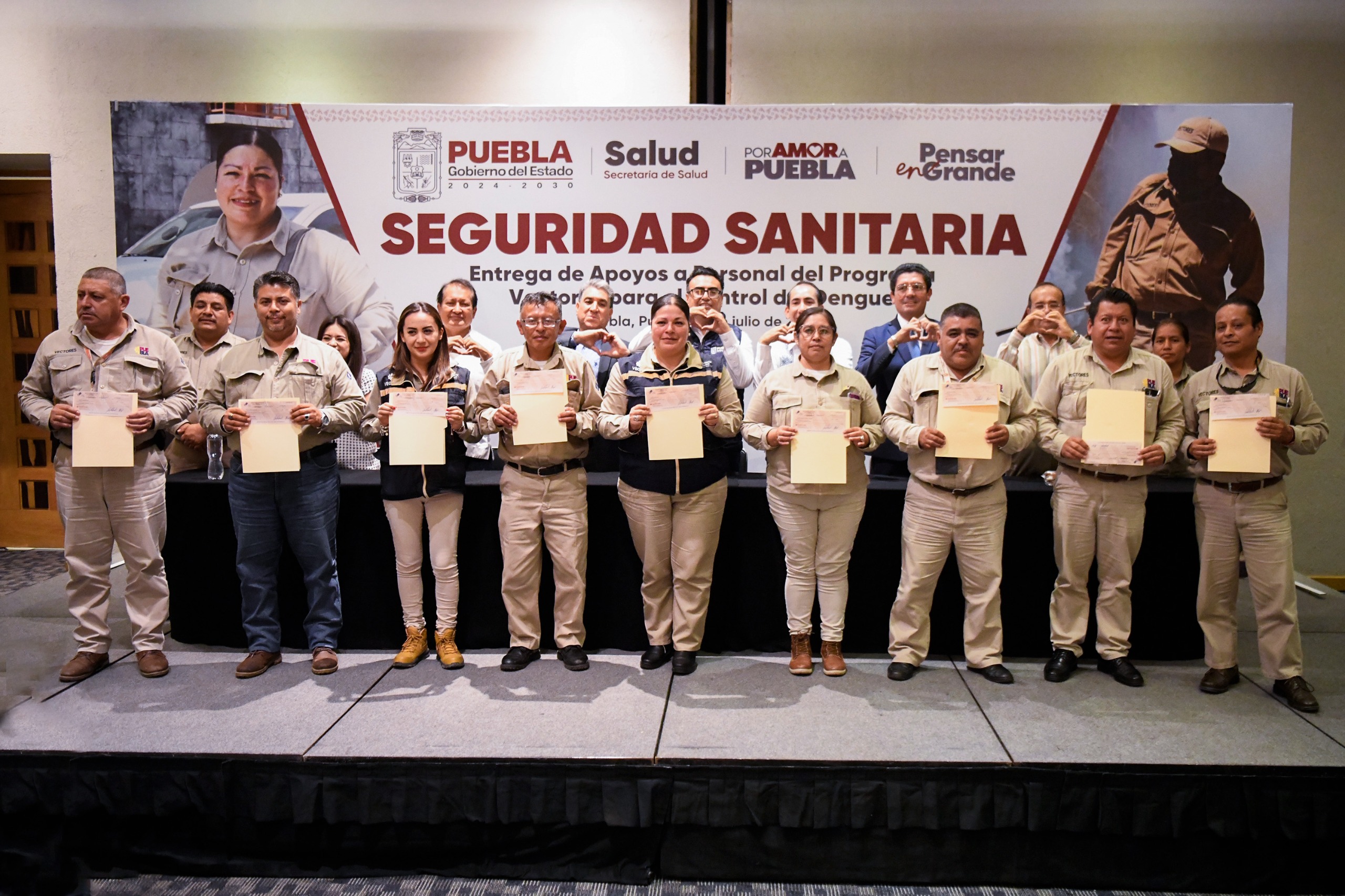 Con apoyos a personal de vectores, Gobierno de Puebla garantiza seguridad sanitaria