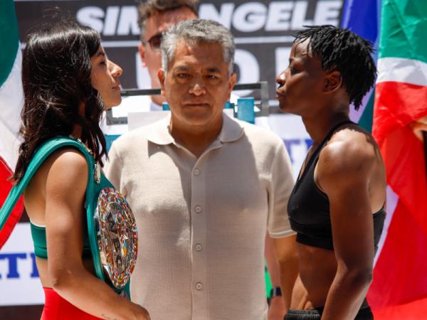 Gaby 'La Bonita' Sánchez y su rival cumplen con la báscula para pelea con causa